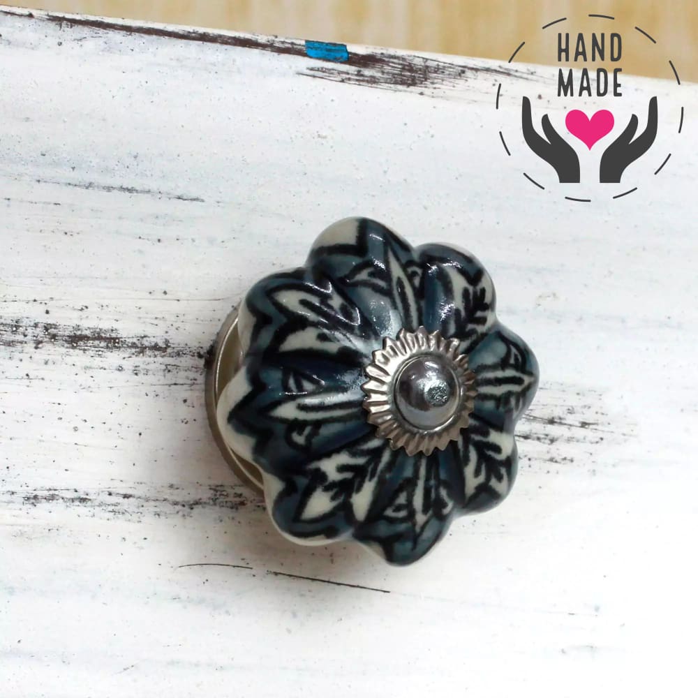 silver flower cabinet knobs